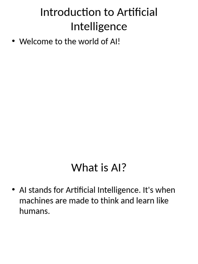 Introduction to AI for Kids | PDF