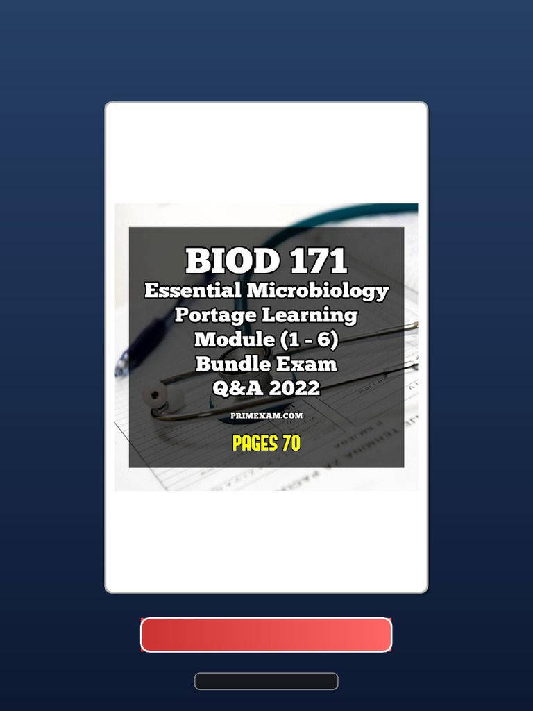 Full Chapter of BIOD 171 Essential Microbiology Portage Learning Module 1 6 Bundle 2022 Ebook ...