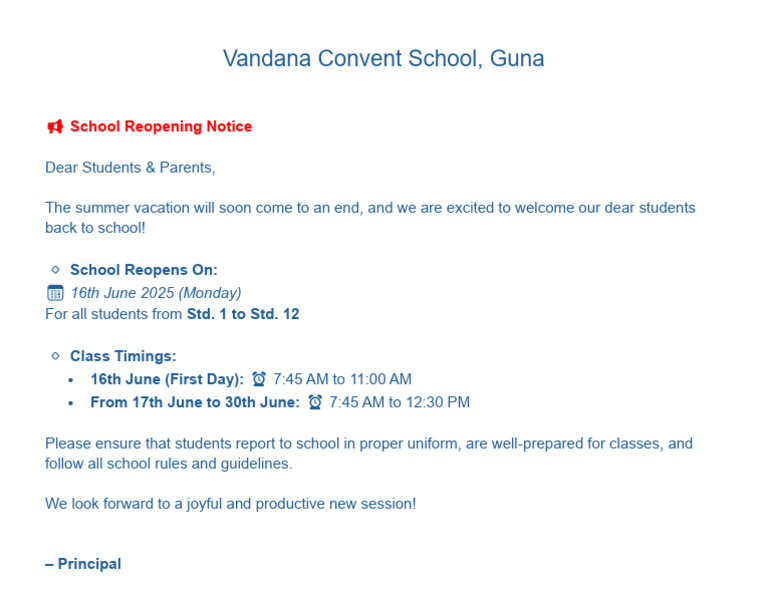 School Timing | PDF