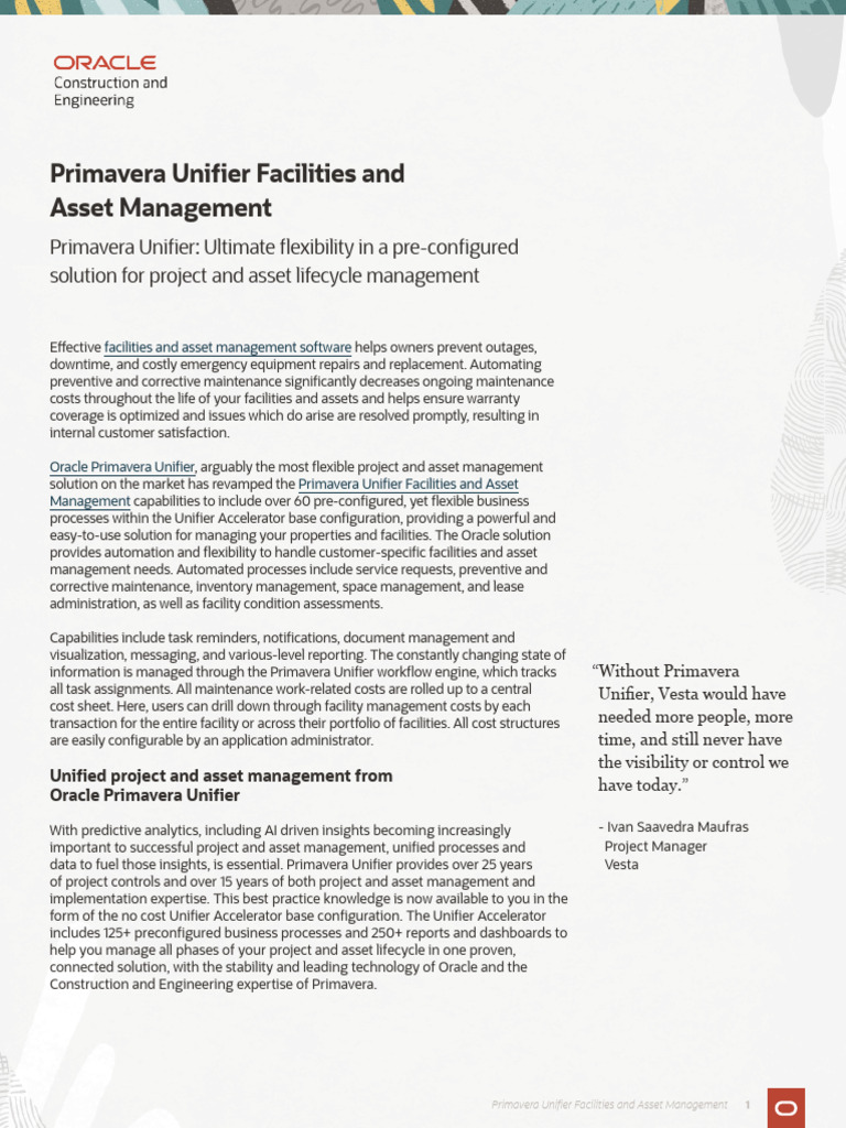 Primavera Unifier for Asset Management | PDF | Lease | Asset Management