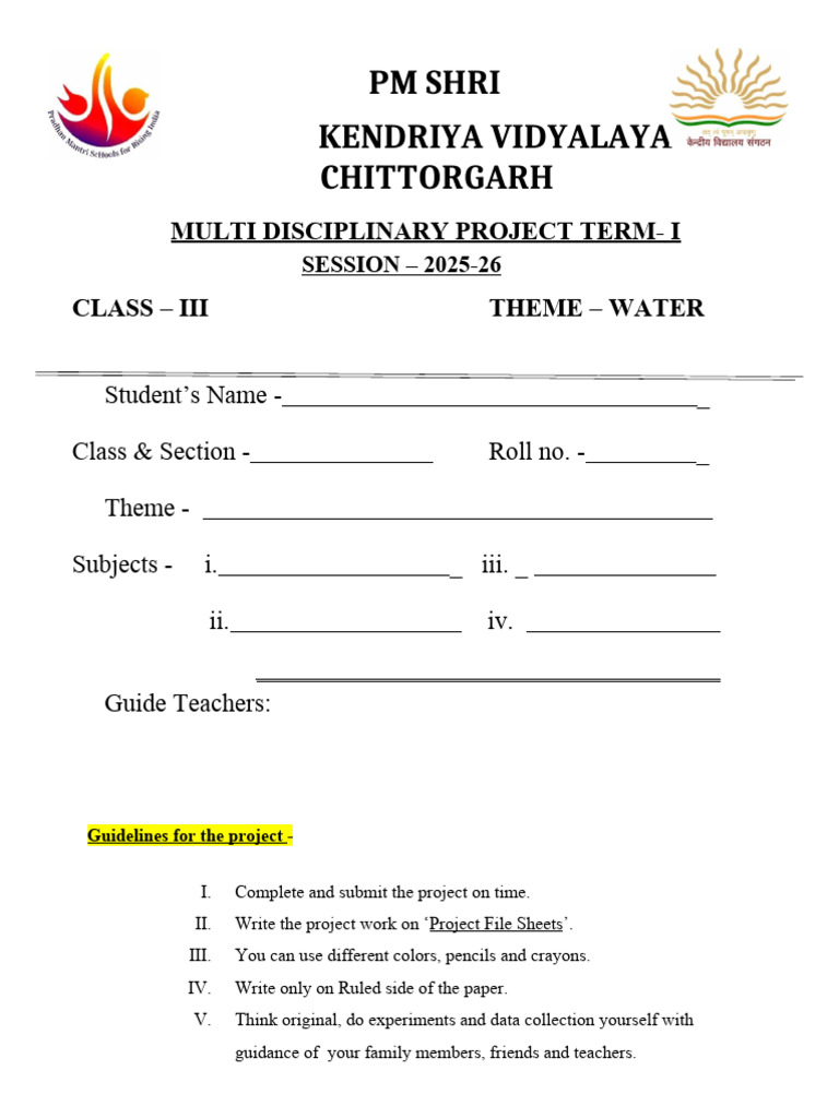 Class 3 MDP Term - II 2024-25 | PDF