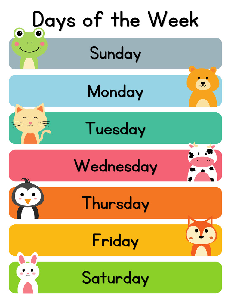 Days of The Week Poster | PDF
