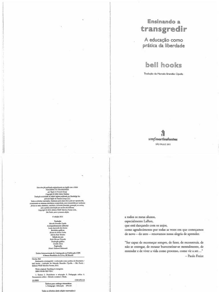A Língua - Bell Hooks (Livro Ensinando a Transgredir) | PDF