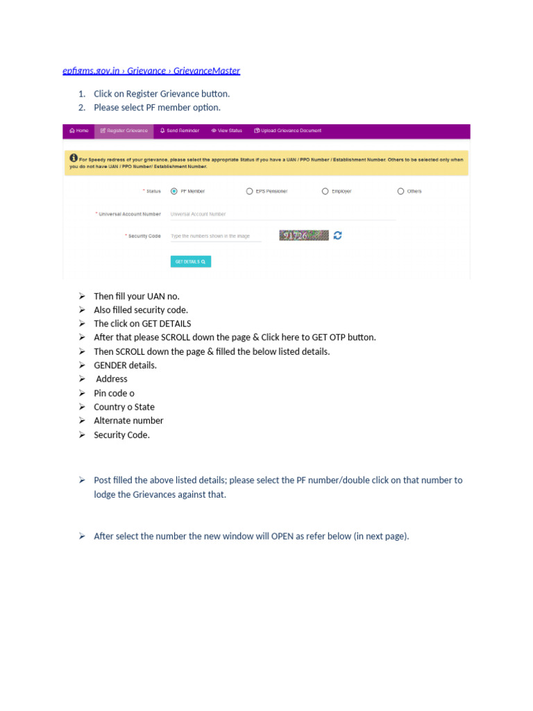 How to Register Grievance for Annexure K | PDF