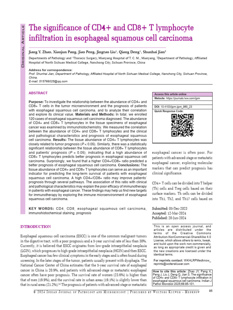 The Significance of Cd4 and Cd8 T Lymphocyte.14 | PDF | Cytotoxic T ...