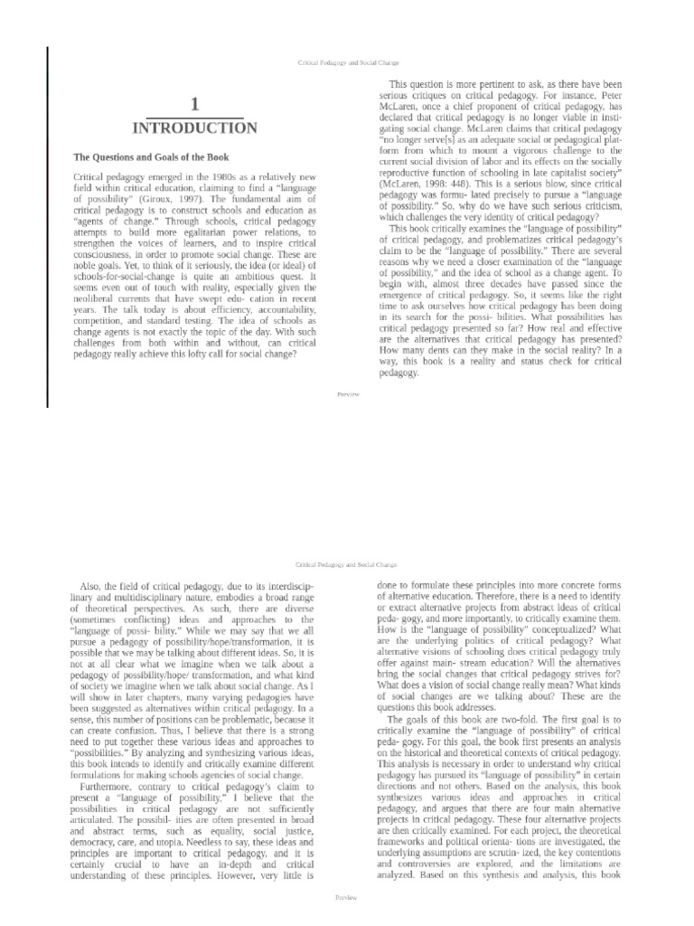 Seehwa Cho - Critical Pedagogy and Social Change - Critical Analysis On The Language of ...