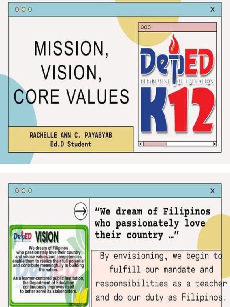 DepEd-VMG-Corevalues | PDF