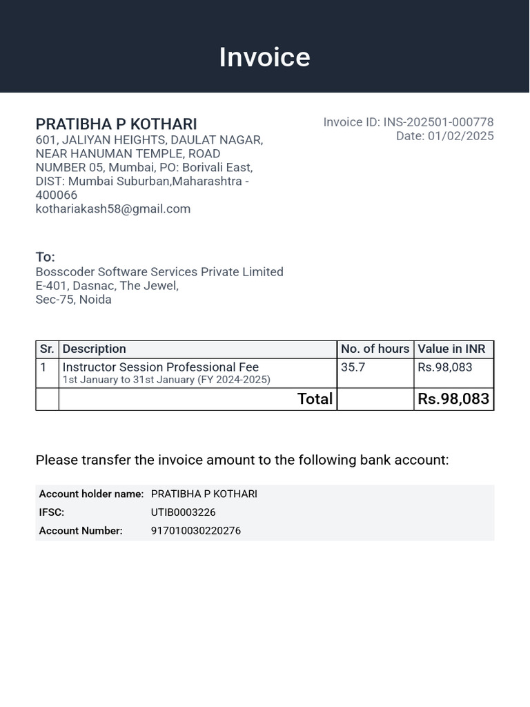 Invoice January | PDF