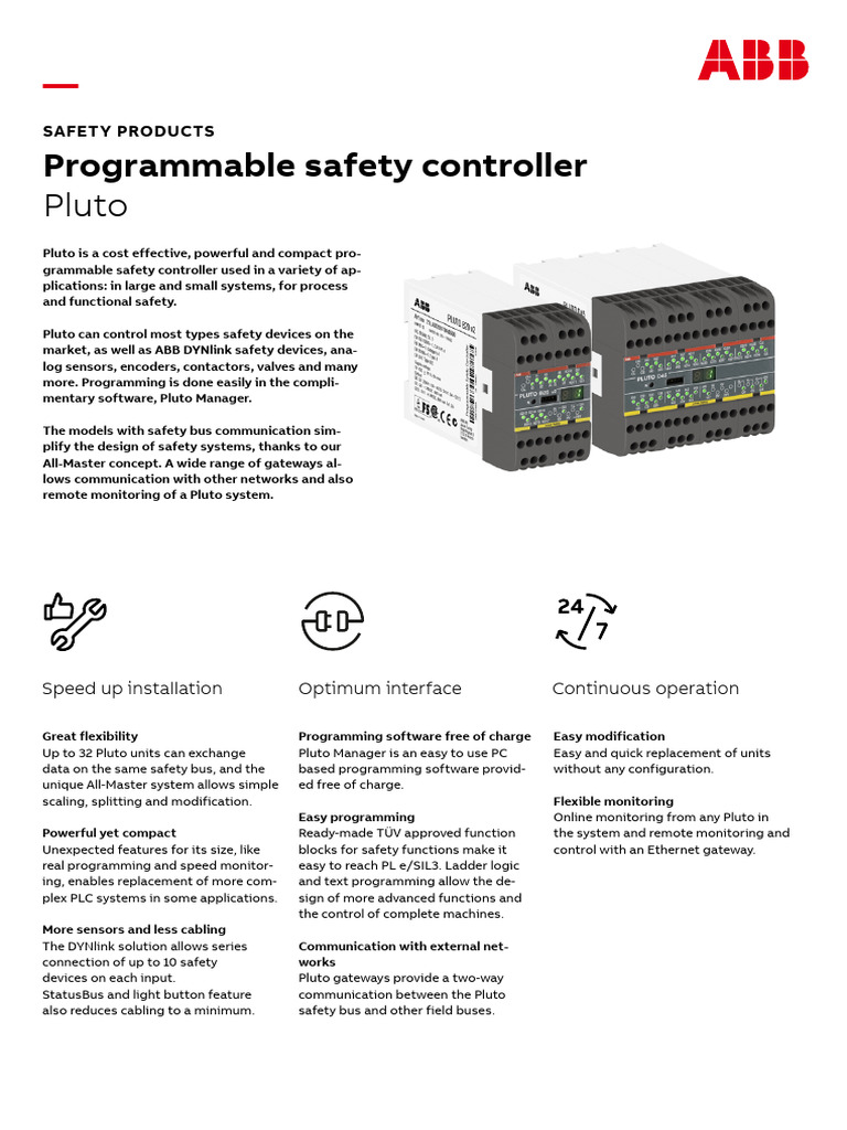 Pluto Flyer 2TLC010035L0201 Revb | PDF | Programmable Logic Controller | Electronics