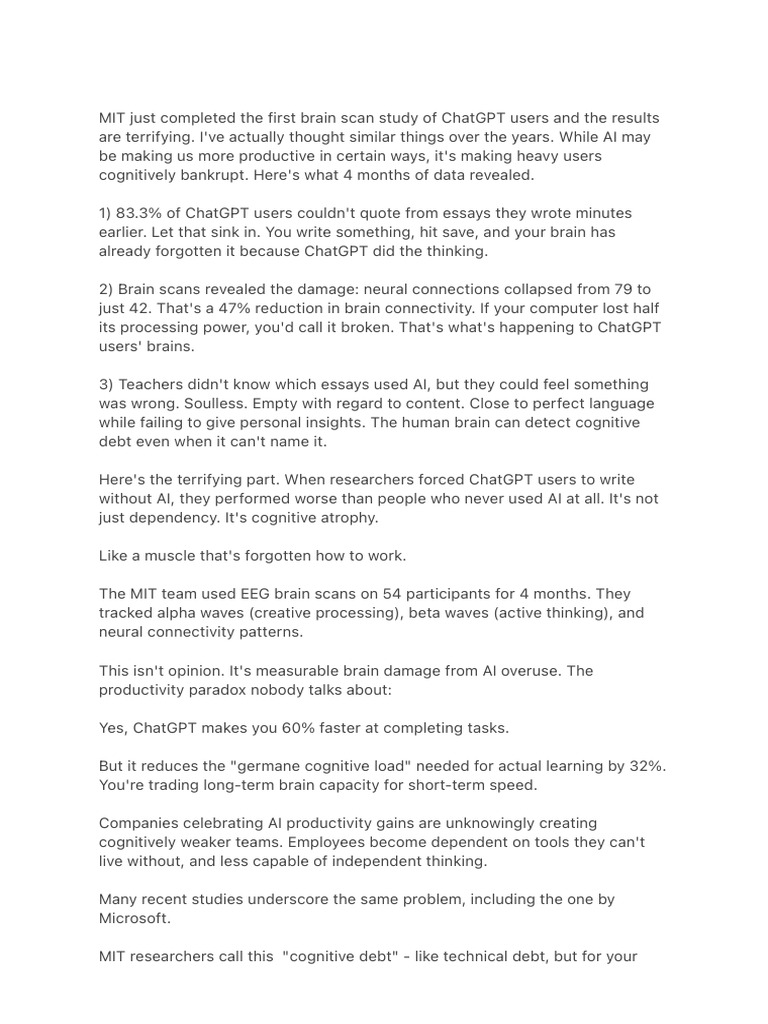 MIT Just Completed The First Brain Scan Study of ChatGPT Users and ...