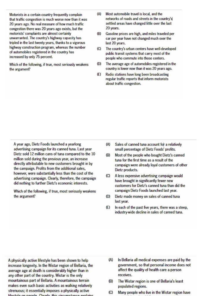 CR Practice SET #1 | PDF