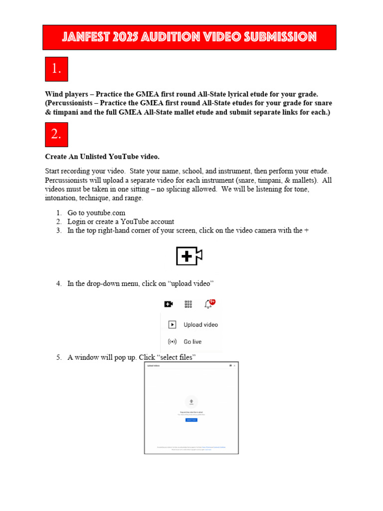 JanFest 2025 Recording Process Instructions | PDF