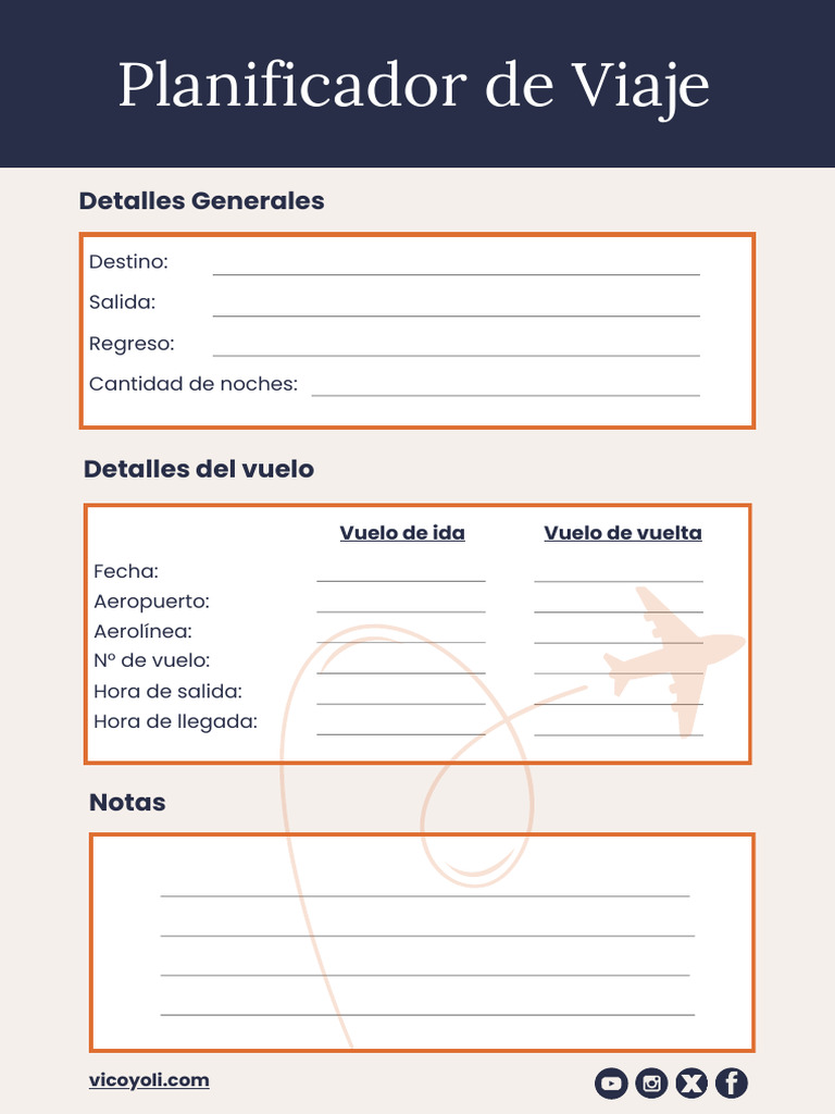 Planificador de Viaje - Vico y Oli | PDF