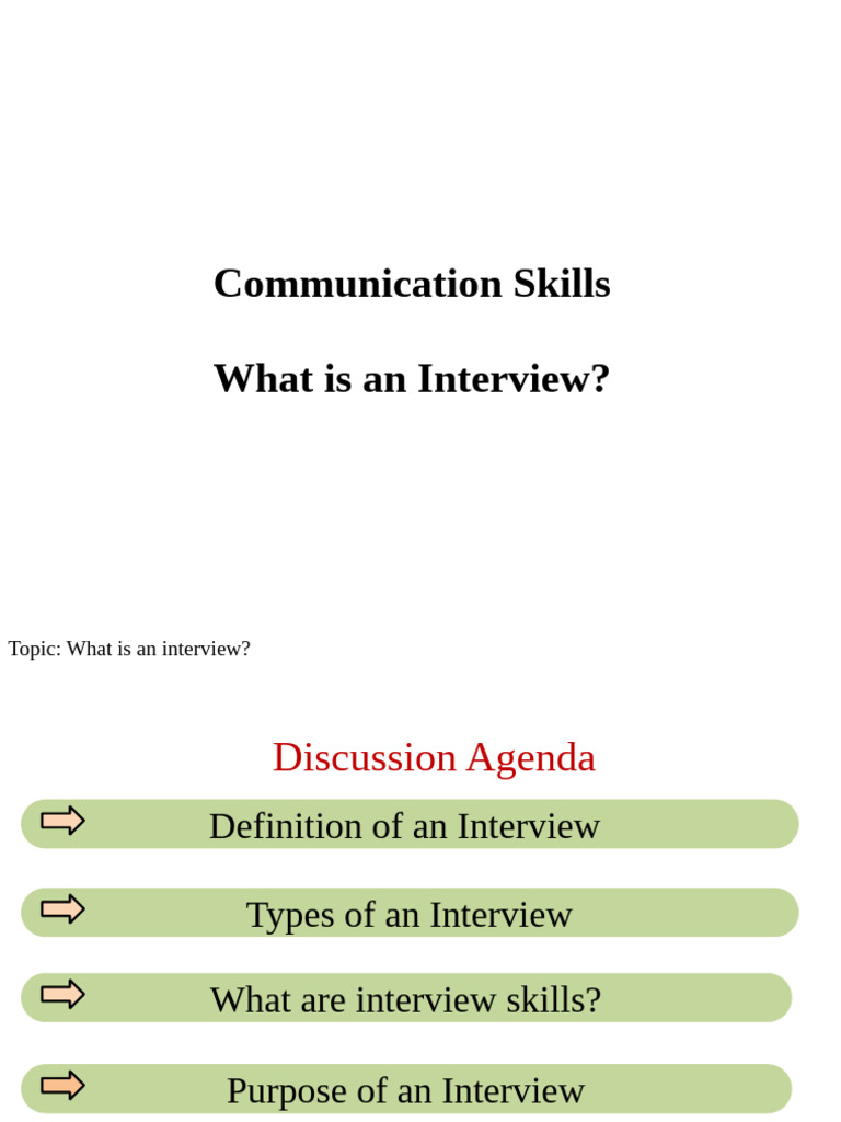 Lec # 21 What Is An Interview | PDF | Interview | Communication