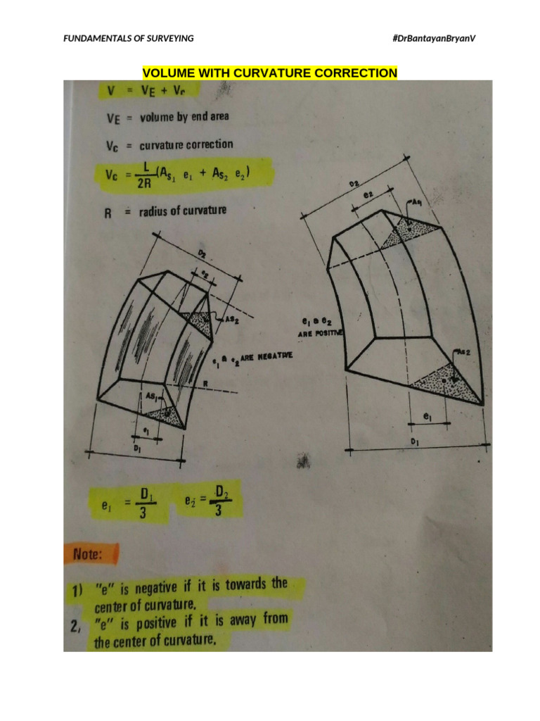 Surveying Fundamentals with Curvature Correction | PDF