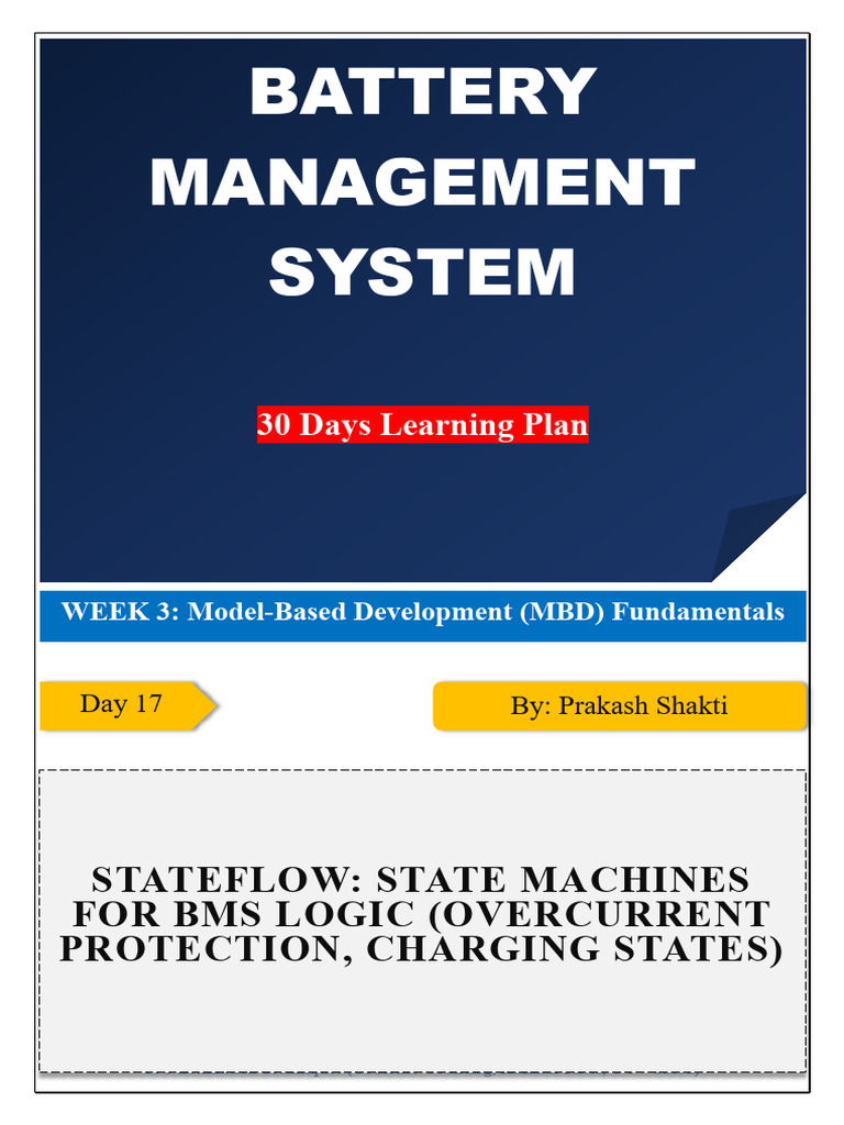 Day - 17 - Stateflow - State Machines For Bms Logic | PDF | System On A Chip | Computer Engineering