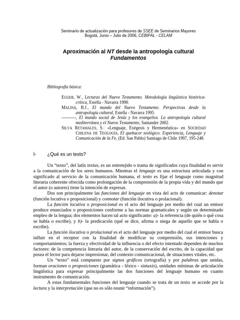 Antrop. Cultural, Fund. Del Método | PDF | Comunicación | Proposición