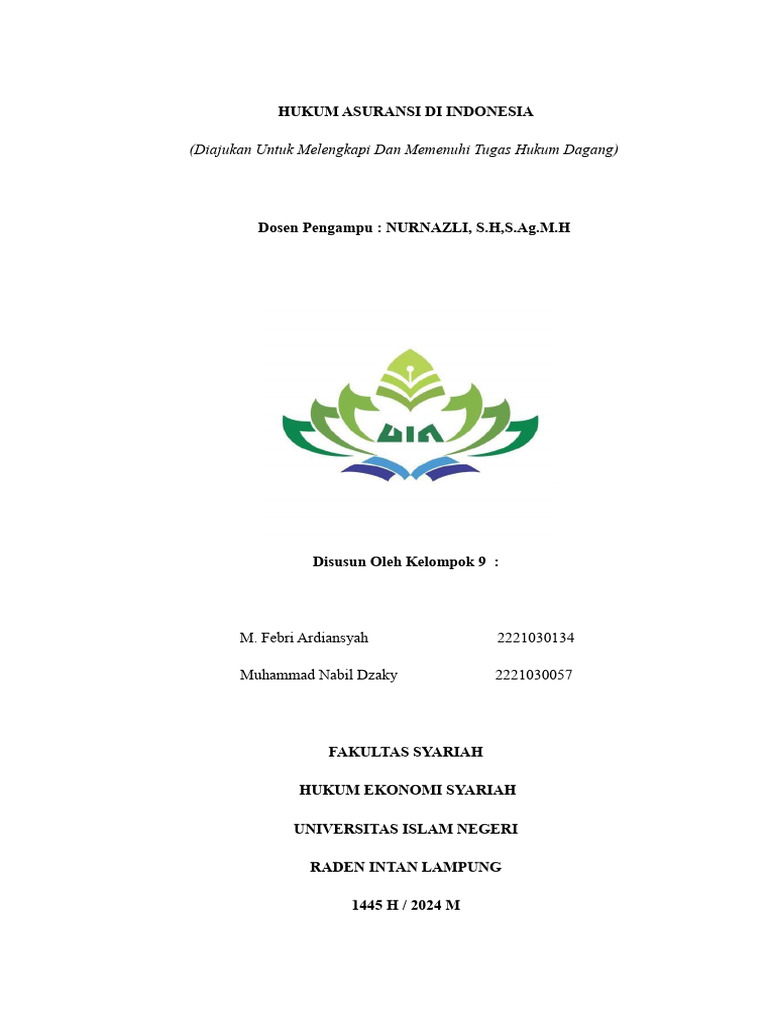 Hukum Dagang Kelompok 9 | PDF