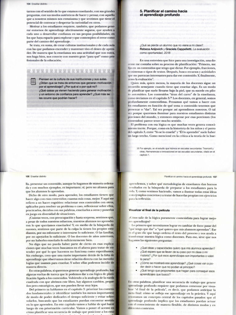 Furman-Enseñar Distinto Caps 5 y 6 | PDF