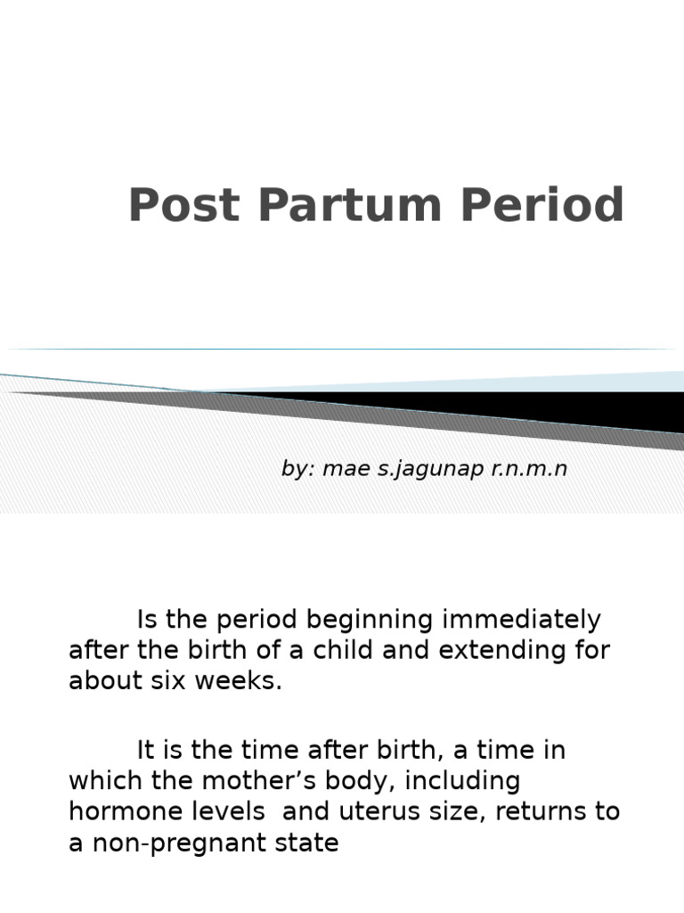 Understanding the Postpartum Period | PDF | Postpartum Period | Childbirth