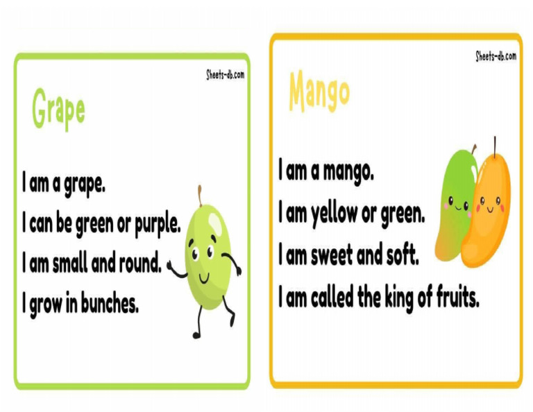 Colors of Fruits | PDF