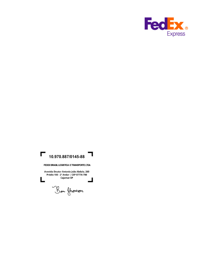 DECLARAÇÃO FEDEX - Aprendiz - MATHEUS HENRIQUE LIMA FERRARI | PDF