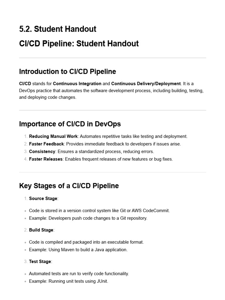 3544 - 720 - DOC - Create and Control A CICD Pipeline | PDF | Software ...
