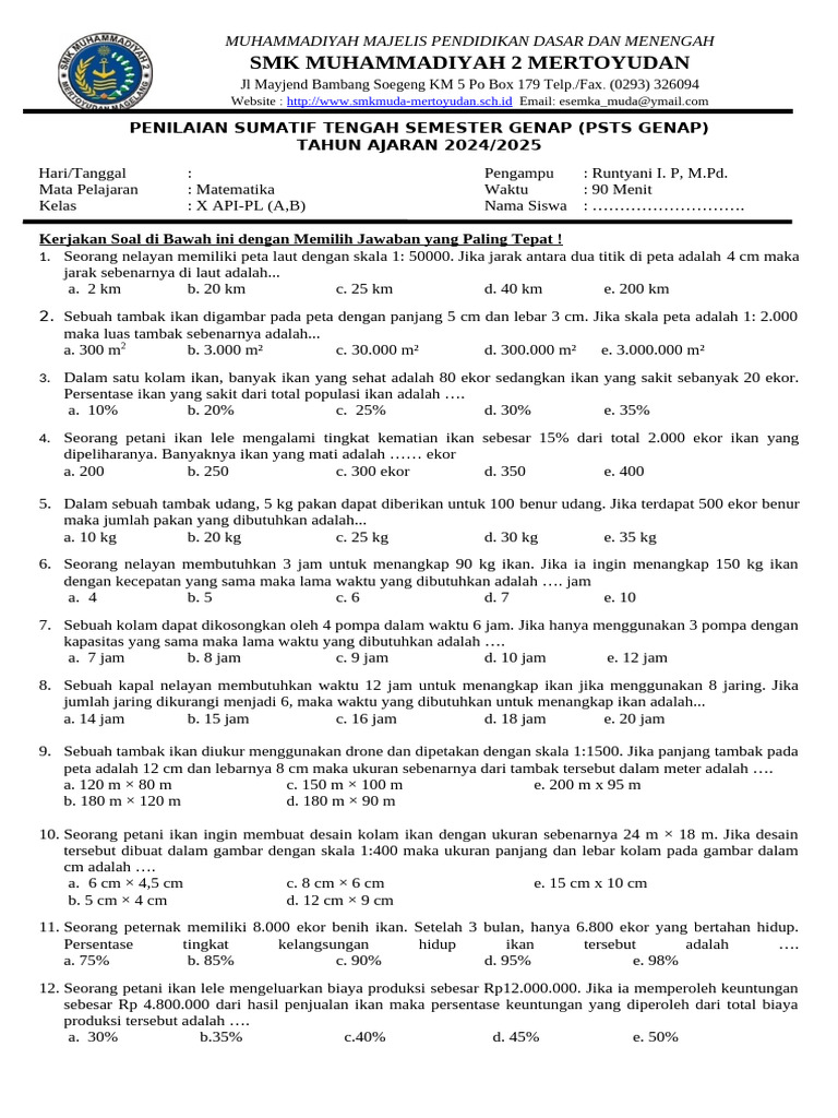 Soal Pts Genap X API 2425 Fix | PDF
