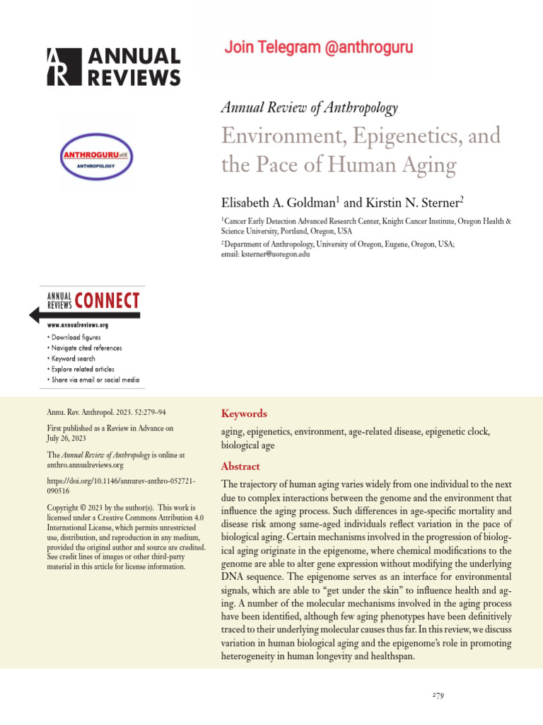 The Pace of Human Aging | PDF | Epigenetics | Dna Methylation