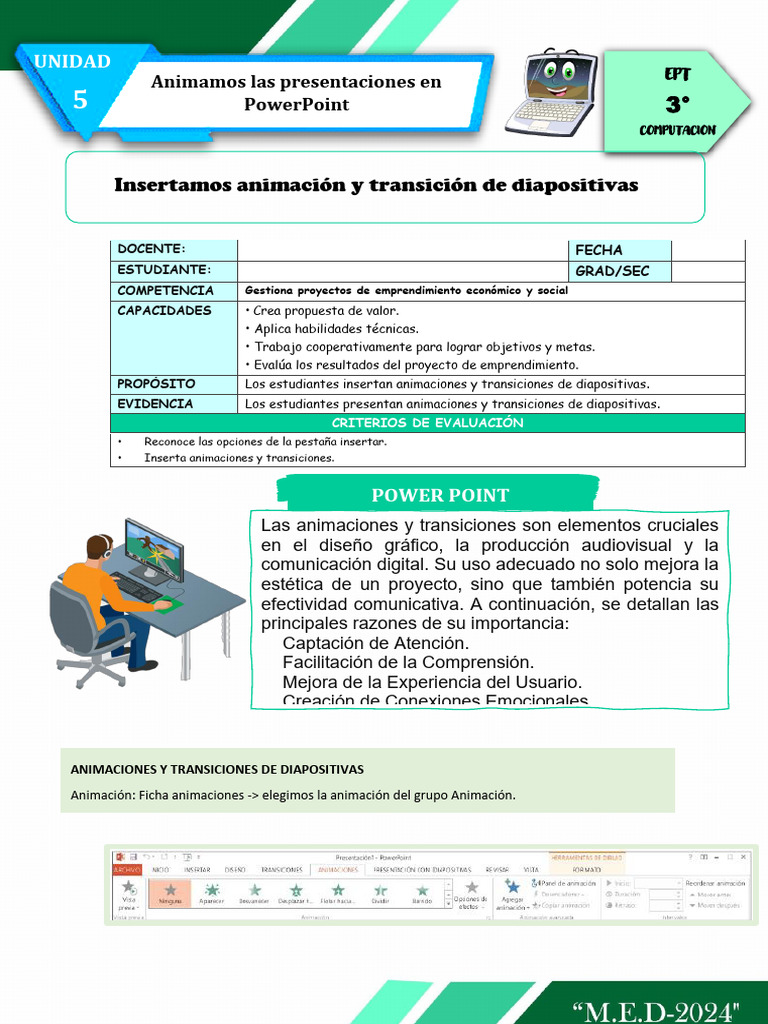 Ficha de Actividad Ept 3°-Semana 4 | PDF | Microsoft PowerPoint