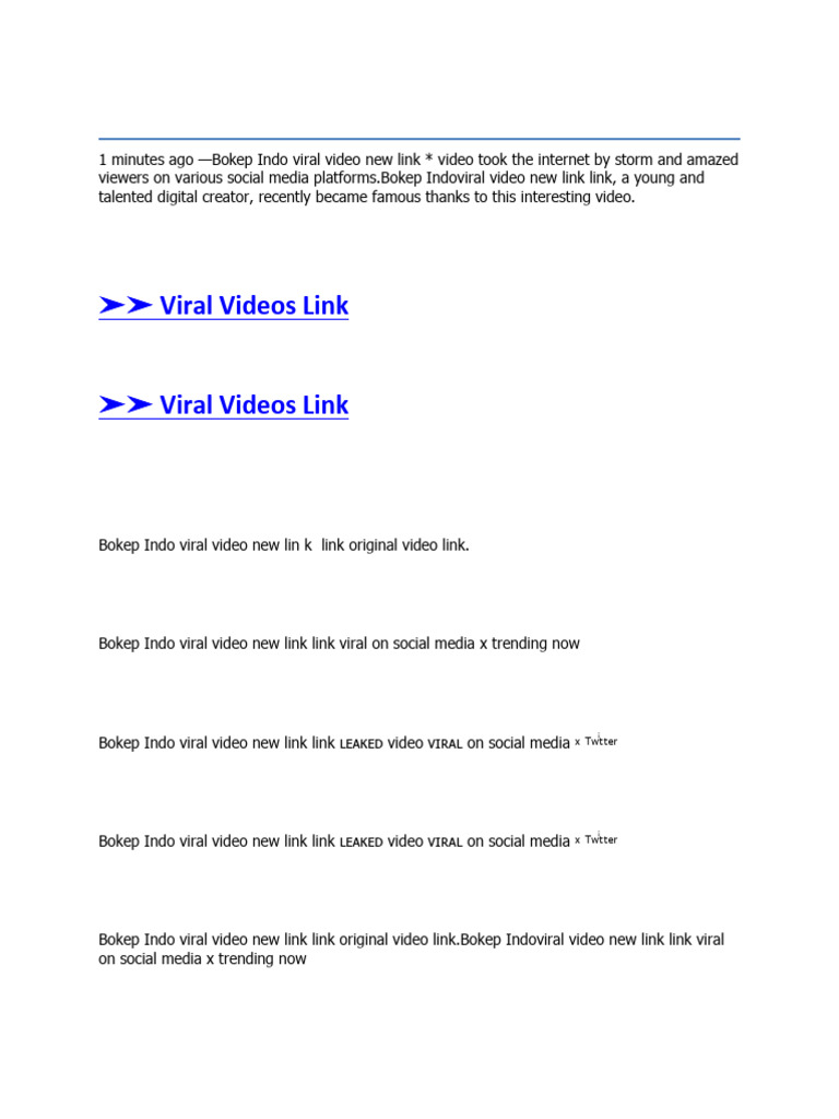 + (Trending!) Bokep Indo Viral Video Link | PDF | Popular Culture & Media Studies | Social Media