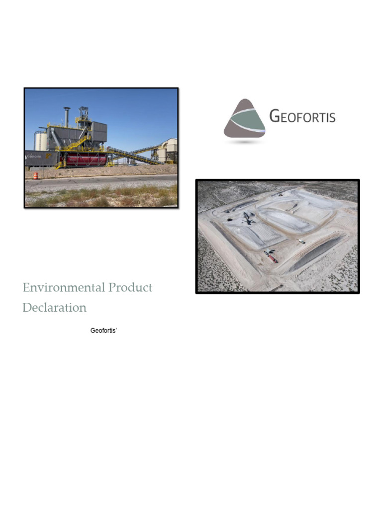 Ofortis EPD Revised | PDF | Life Cycle Assessment | Waste