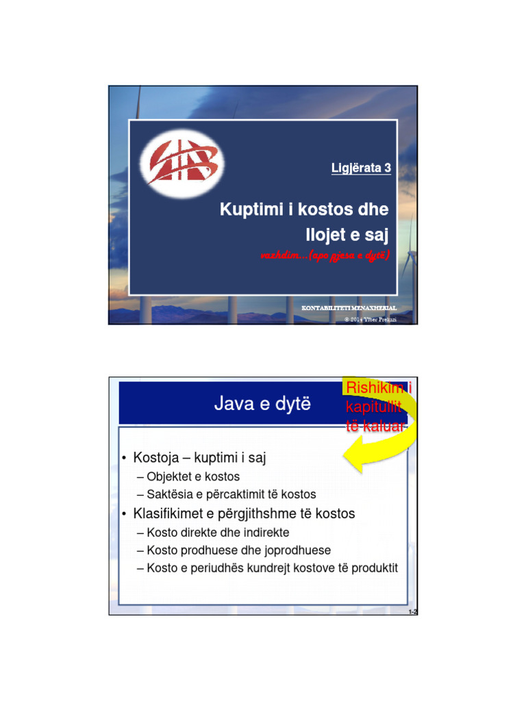 Kostot Dhe Llojet e Saj | PDF