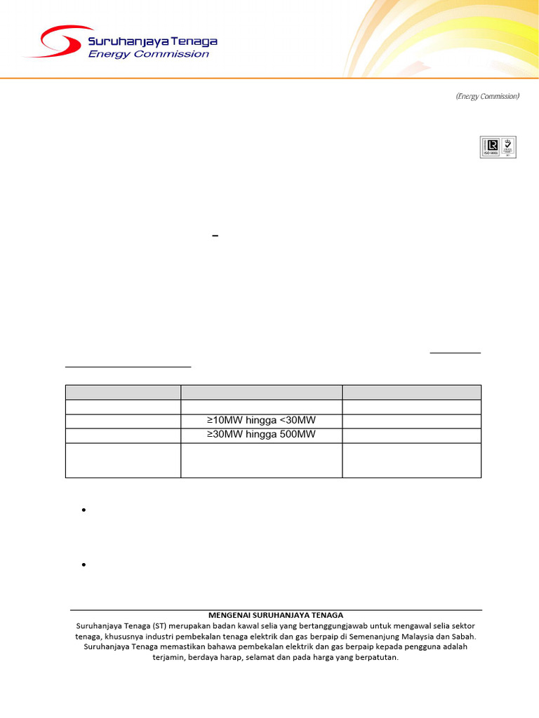 Kenyataan Media - Kerajaan Tawar Kuota Solar Sebanyak 2,000mwac Melalui Pelaksanaan Program ...