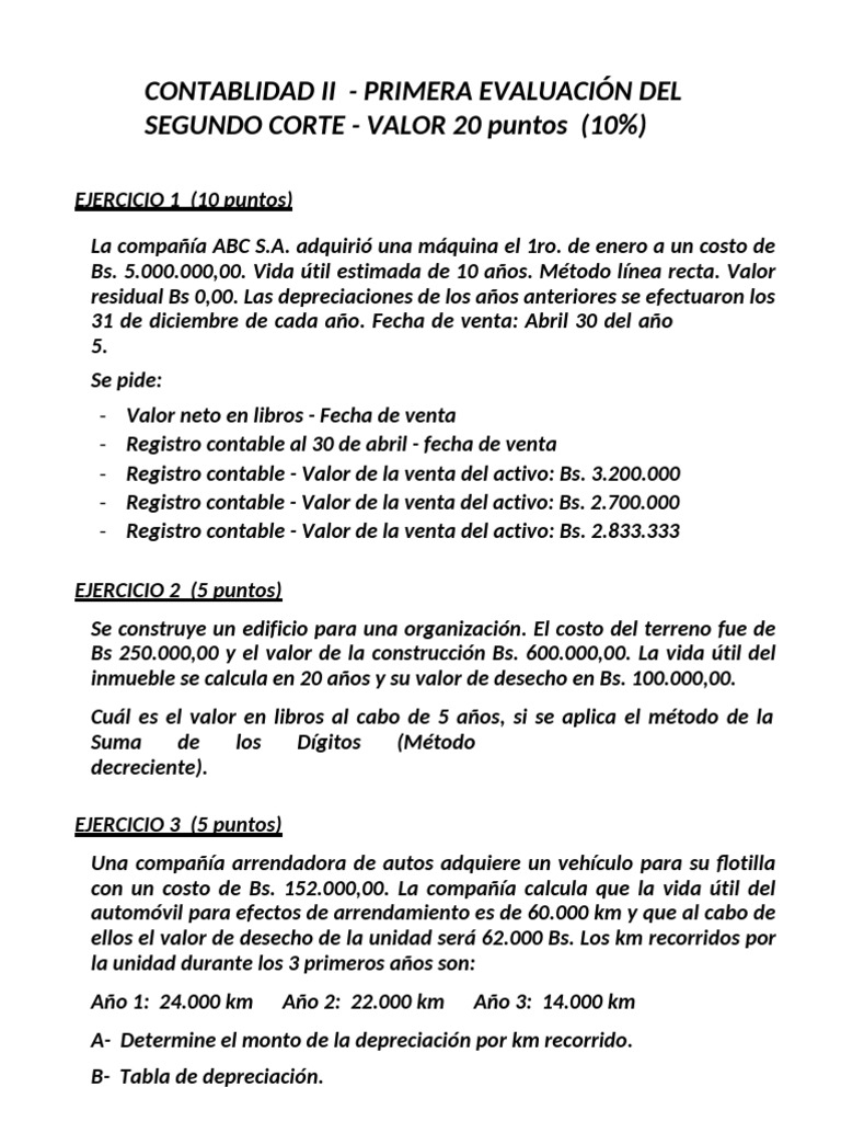 1er Examen Del 2do Corte | PDF