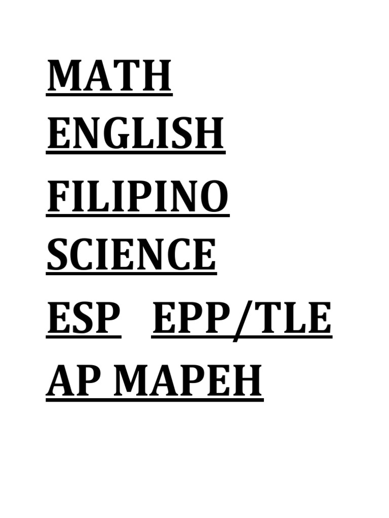 Names of Subject | PDF