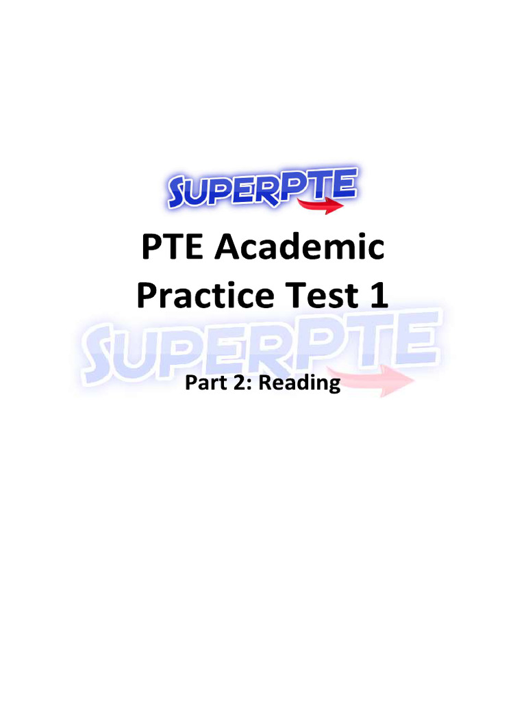 PTE Reading Mock Test | PDF
