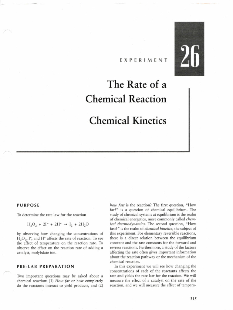 Iodine Clock RXN Lab | PDF | Reaction Rate | Chemical Reactions