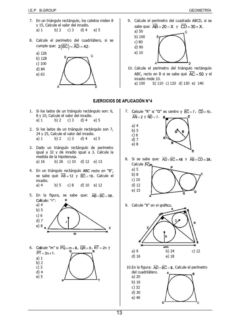 Geometria 2do Sec 11-12 | PDF | Rectángulo | Triángulo