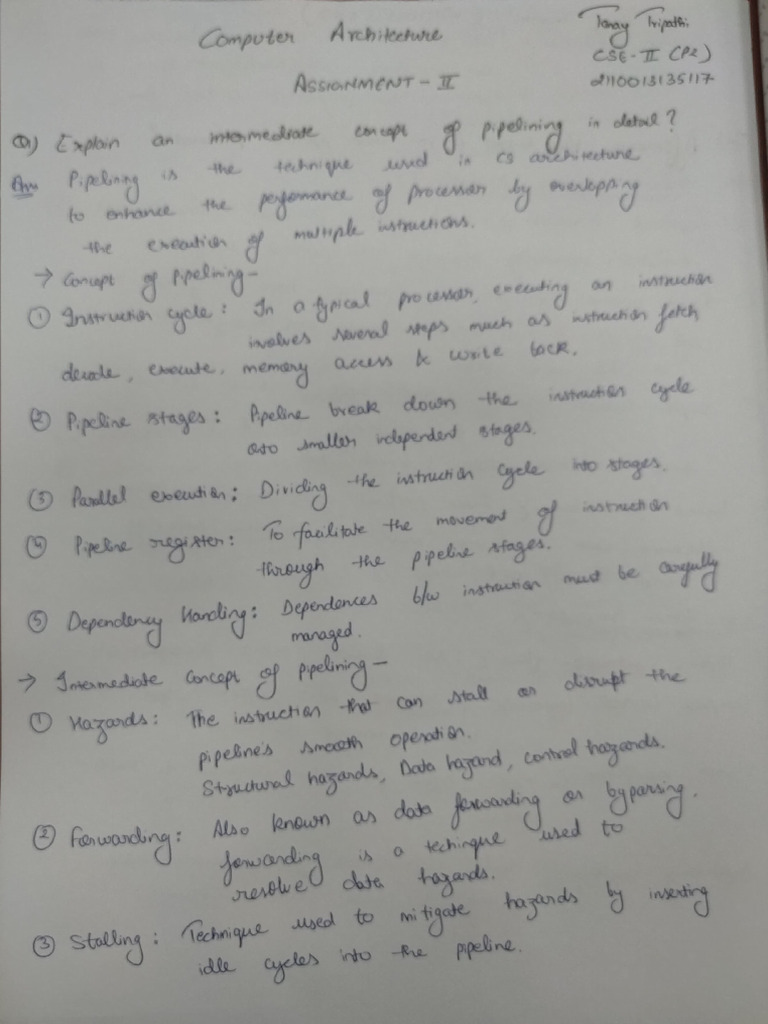 Computer Architecture Assignment 2 | PDF