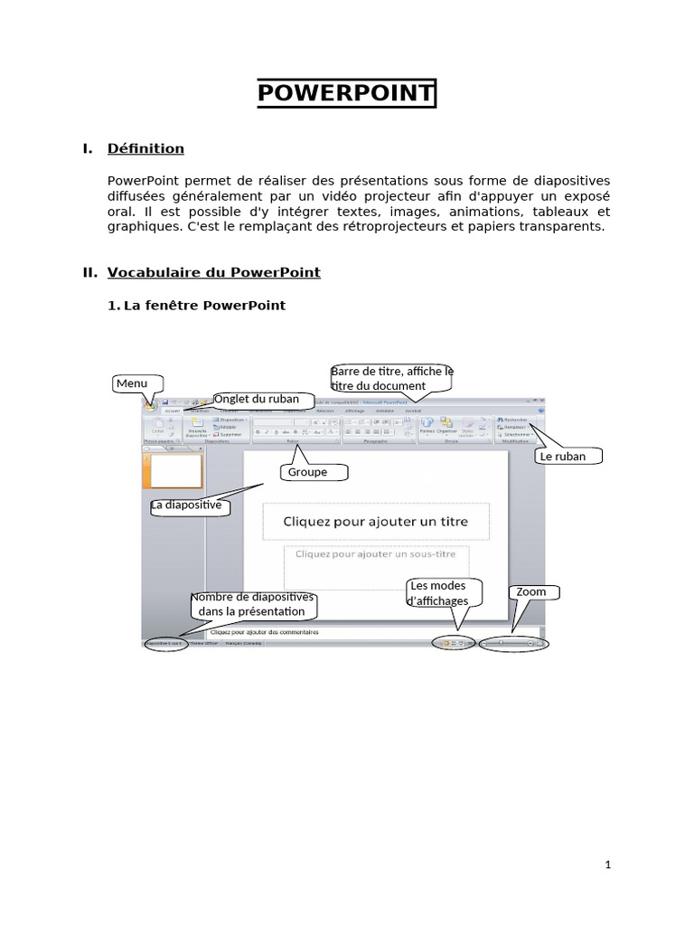 Introduction à PowerPoint Débutant | PDF | Microsoft Powerpoint | Logiciel