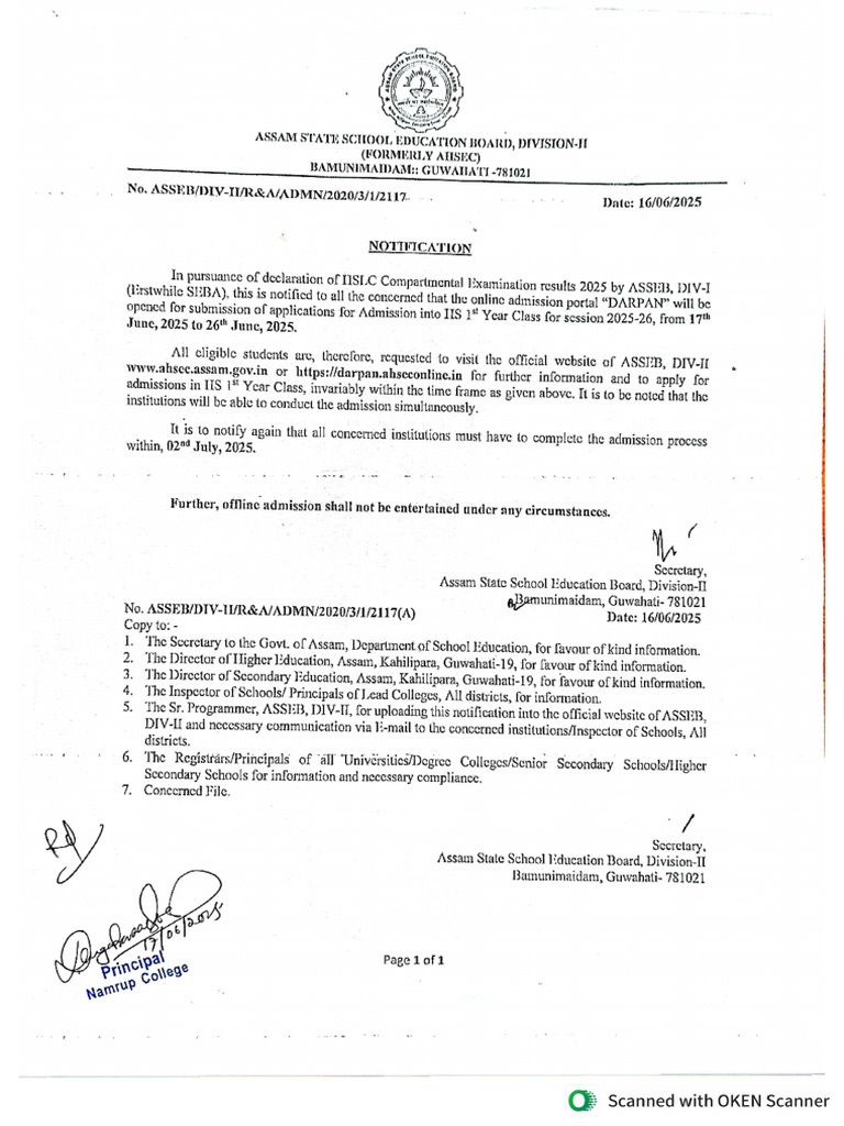 Notification Regarding Re-Open of Darpan Portal | PDF
