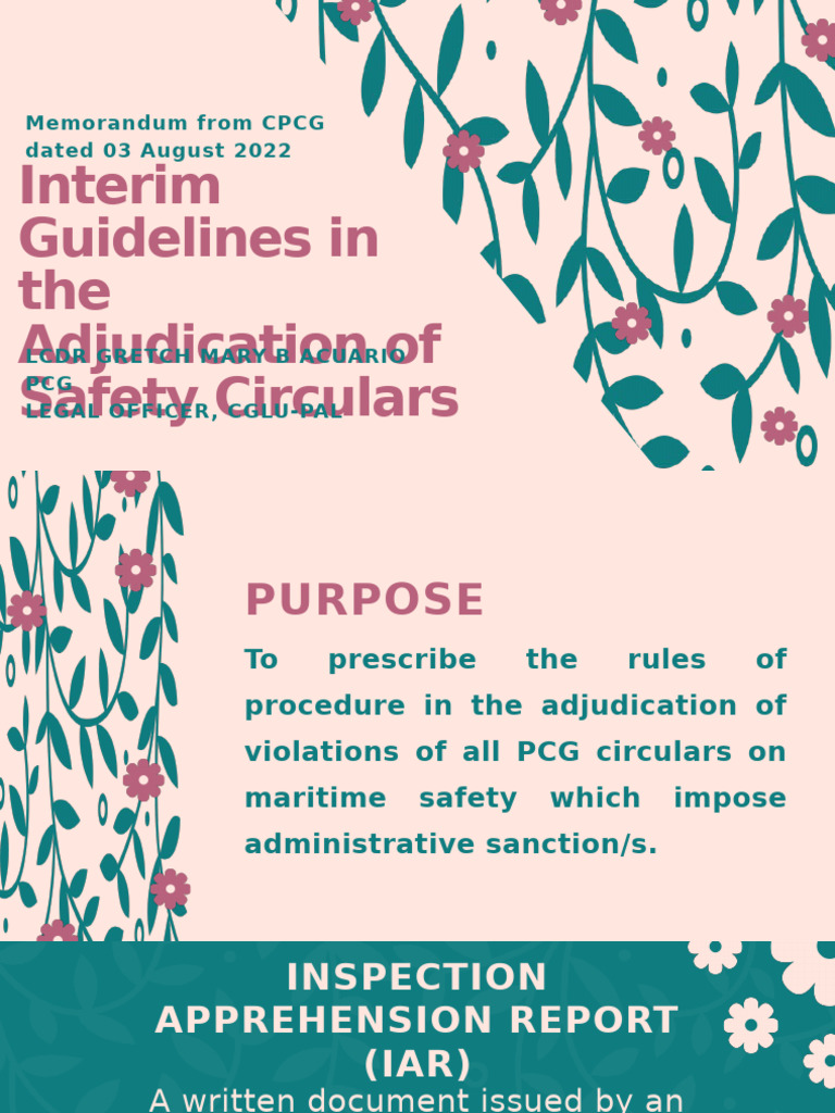 Adjudication Guidelines for Safety Violations | PDF | Adjudication ...