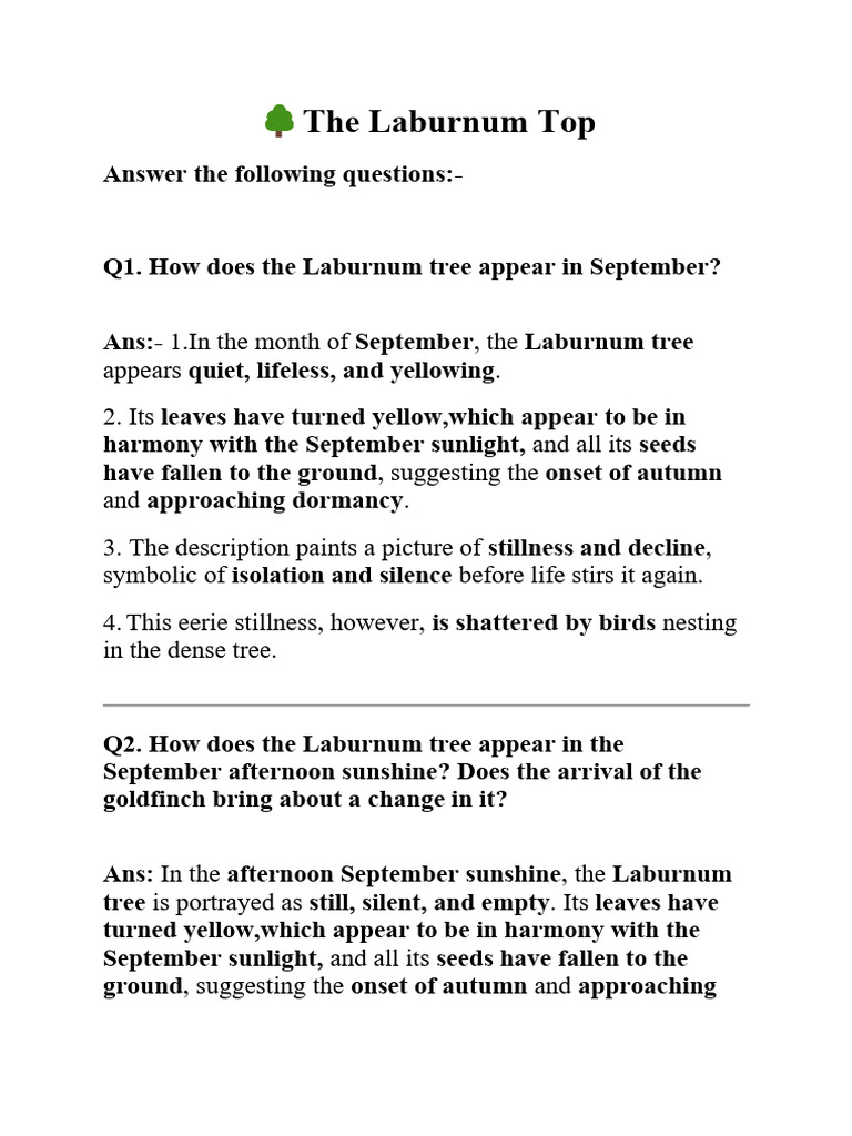 Transformations in The Laburnum Top | PDF | Poetry | Love