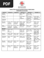 June Exam Timetable Term 2 2025 | PDF