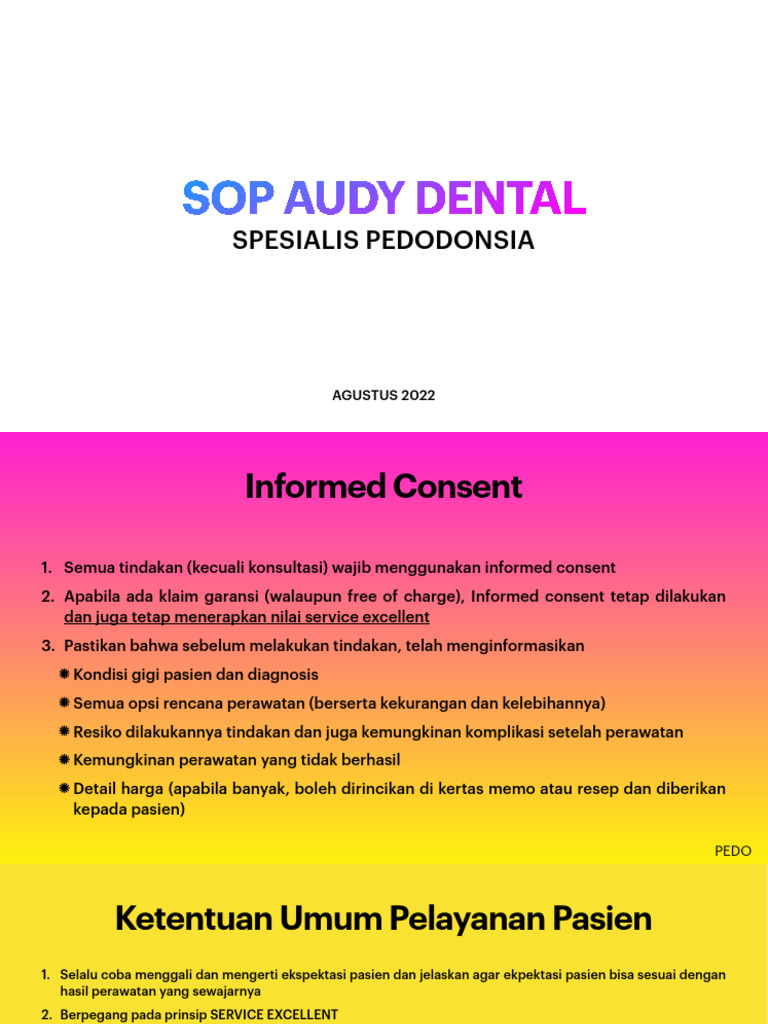 SOP Dokter Pedo | PDF