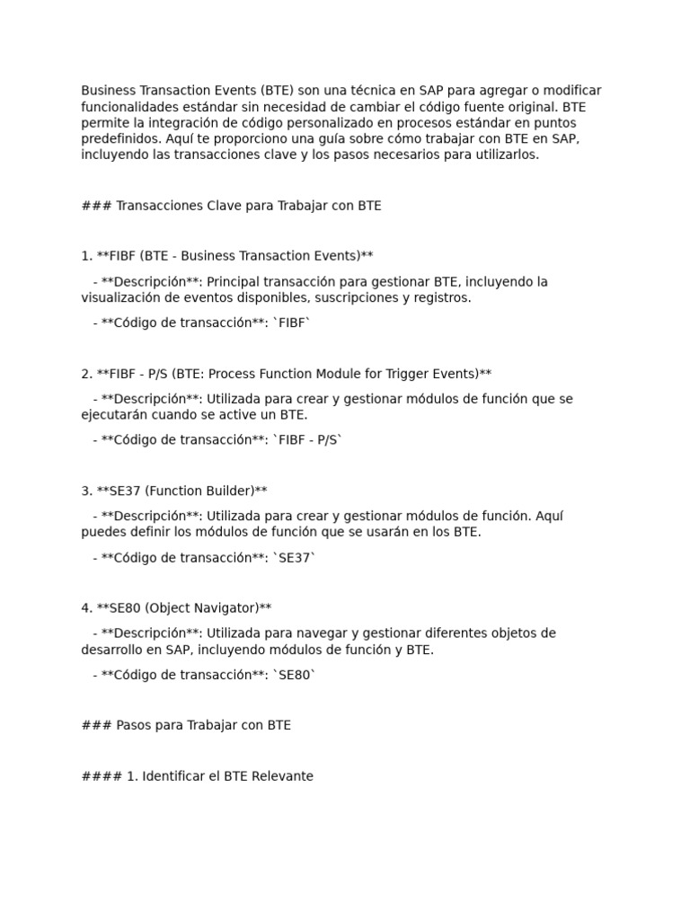 Sap Bte | PDF | Informática | Ingeniería de software