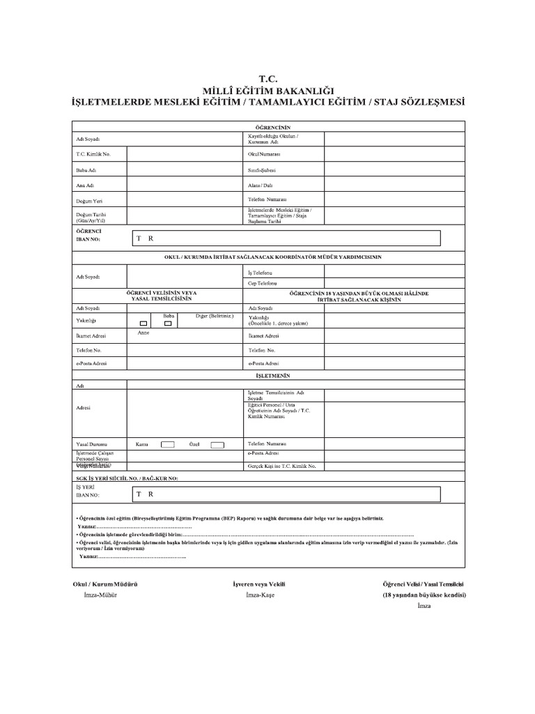 Ek Staj Defteri̇ 40 Syf-1-4 | PDF