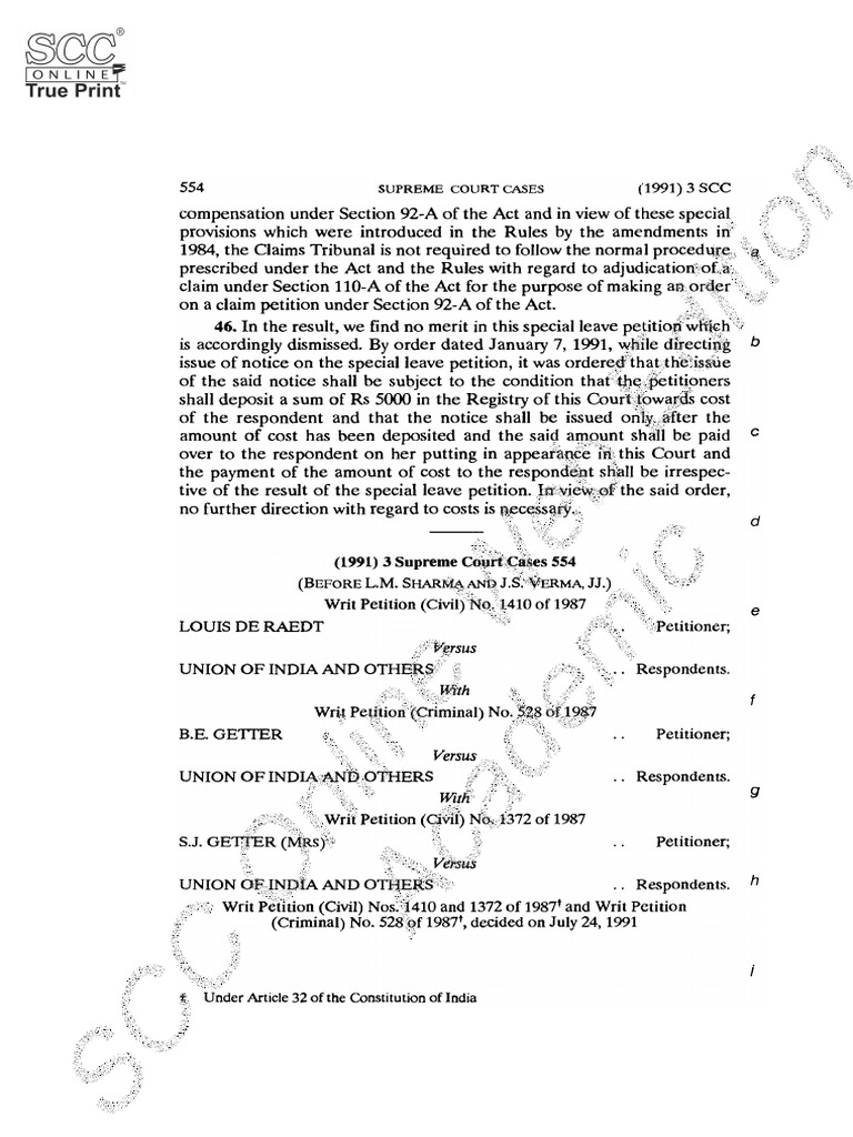 TP 1991 3 SCC 554 562 22403afsar Sjcleduin 20241004 164115 1 9 | PDF ...