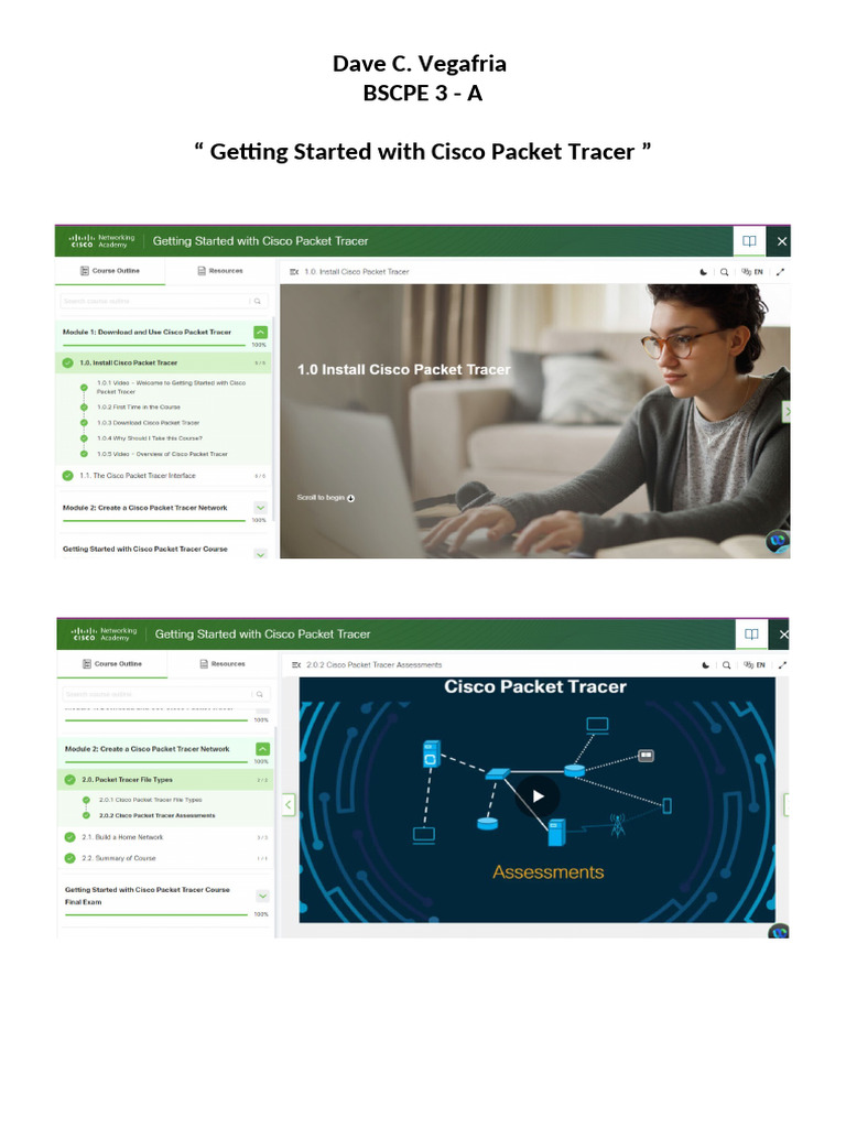 Dave C. Vegafria BSCPE 3 A Cisco | PDF